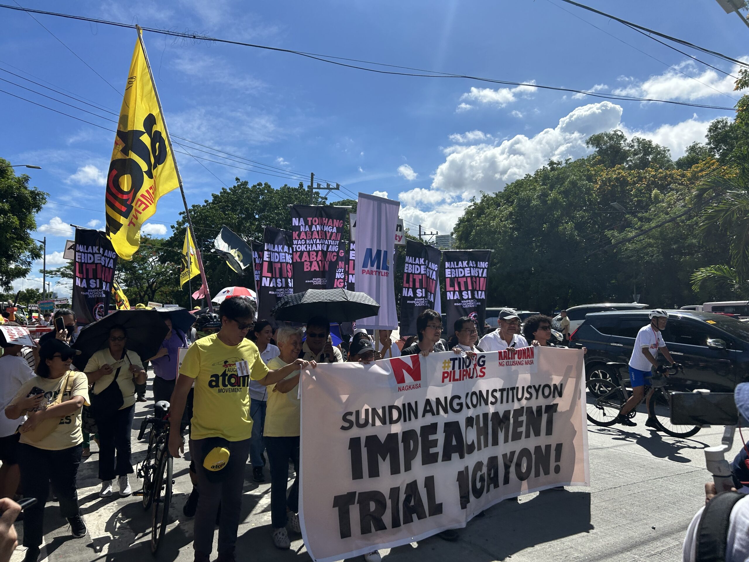 Protesters urge Senate to proceed with Duterte impeachment trial