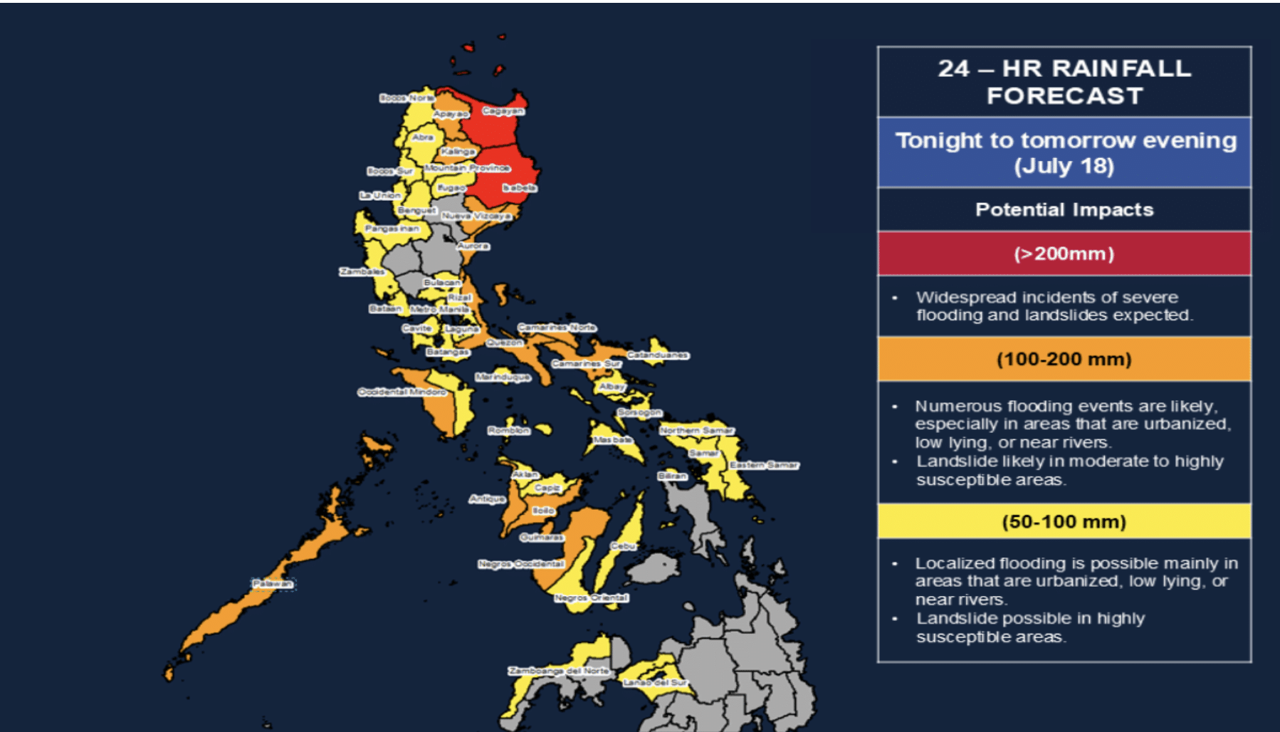 MMDA issues flood warning in Metro Manila