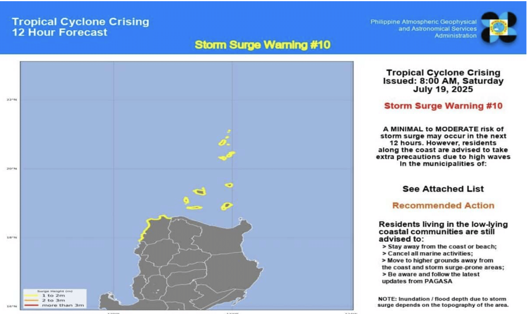 Ilocos Norte, Batanes, Cagayan warned of storm surges