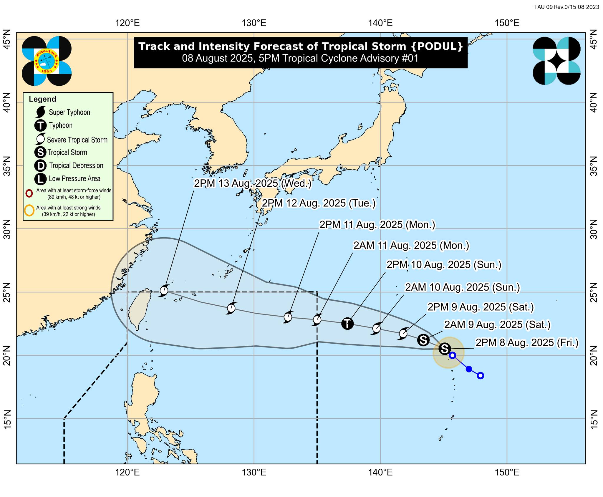 Pagasa: Tropical Storm Podul may enter PH by Sunday or Monday