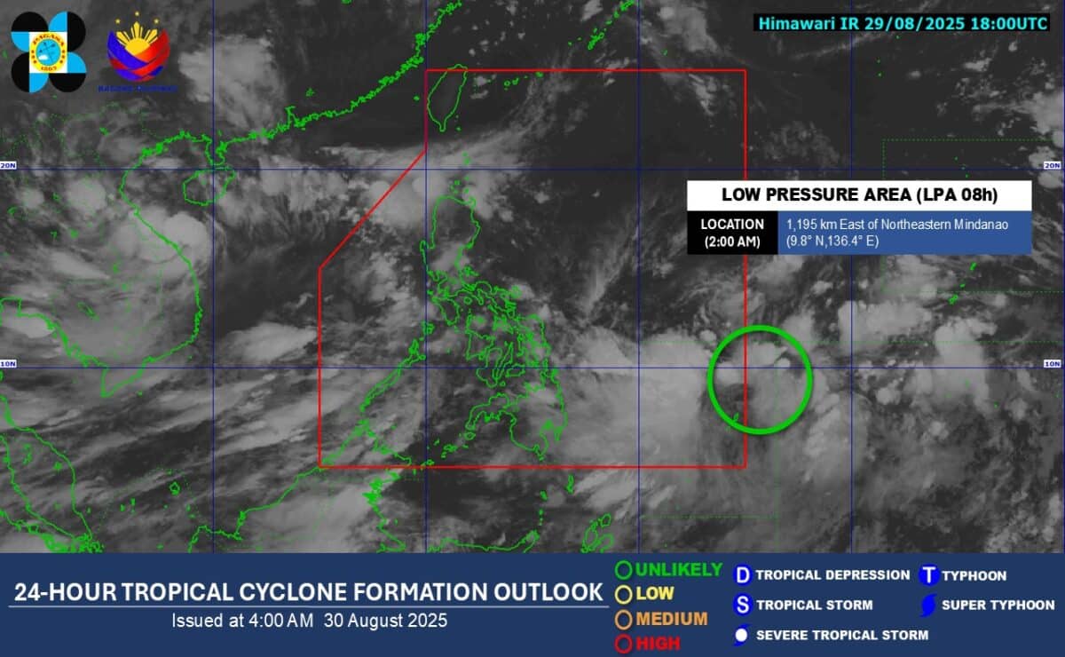 LPA near Mindanao may enter PAR in 24 hours