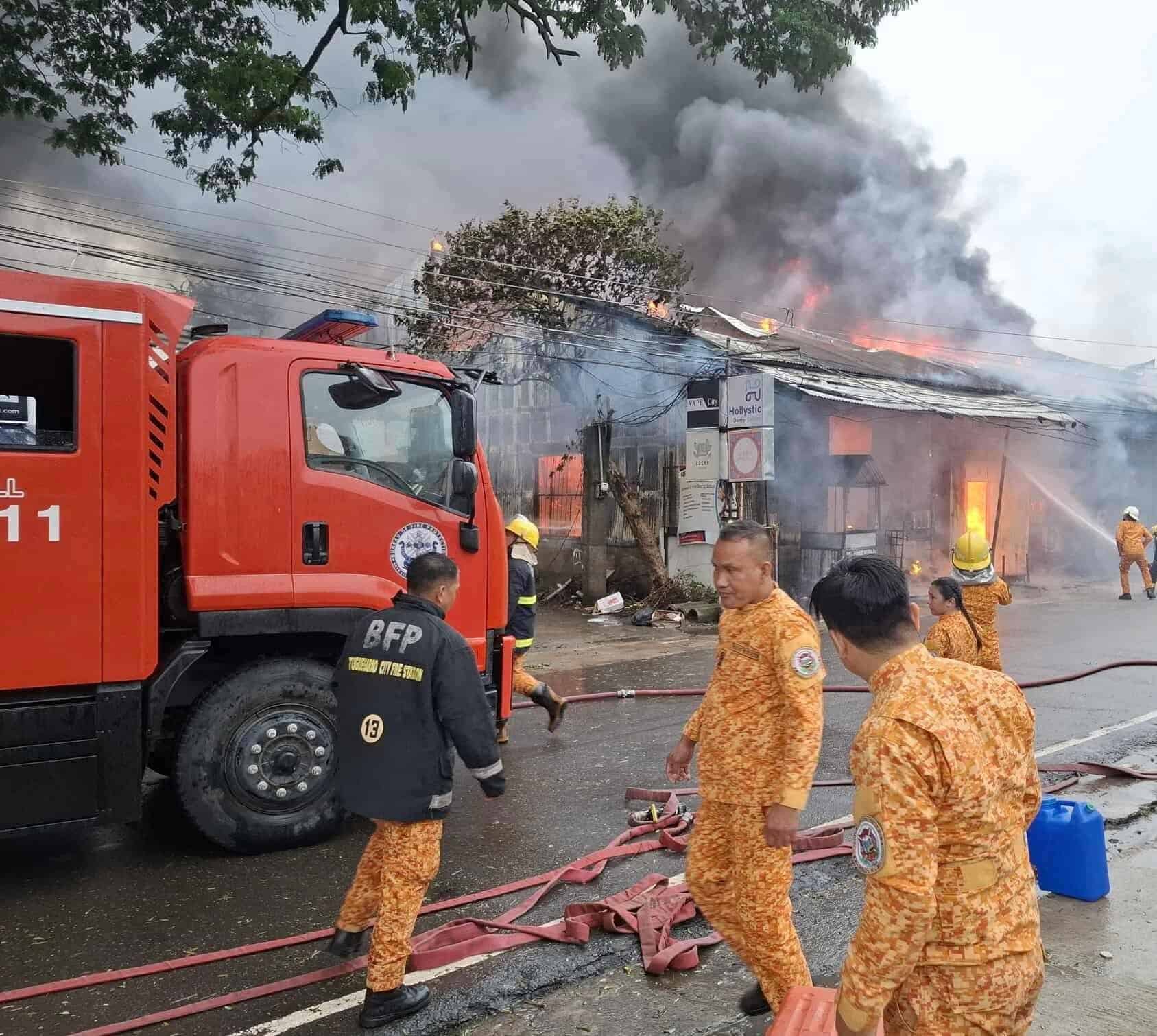 Fire guts building as Super Typhoon Nando hits Tuguegarao City