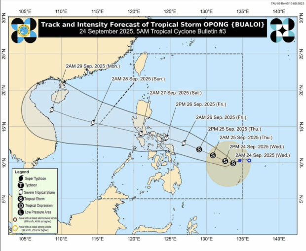 TD Opong now a tropical storm – Pagasa