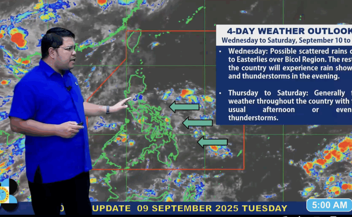 Scattered rains forecast in large parts of PH due to easterlies