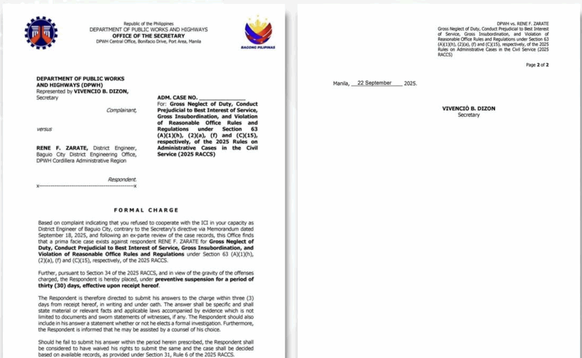 DPWH Baguio engineer charged for tampering with documents