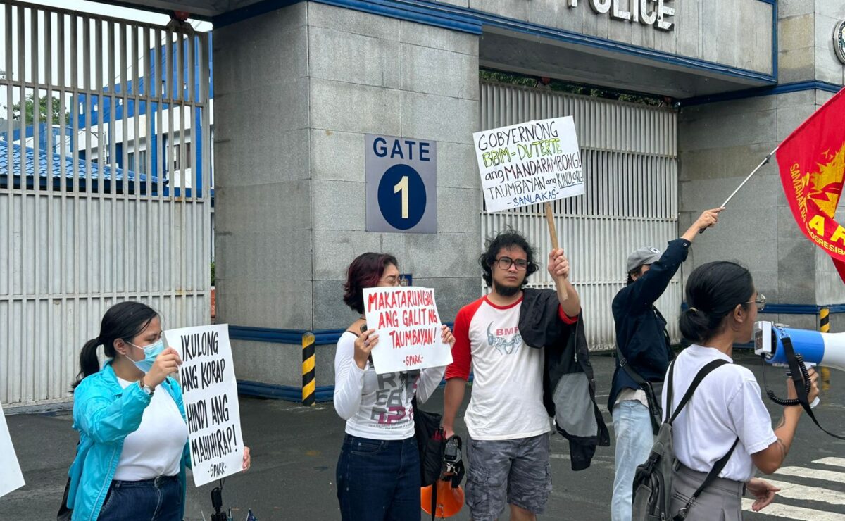 Youth group stages protest at Camp Crame, citing police brutality