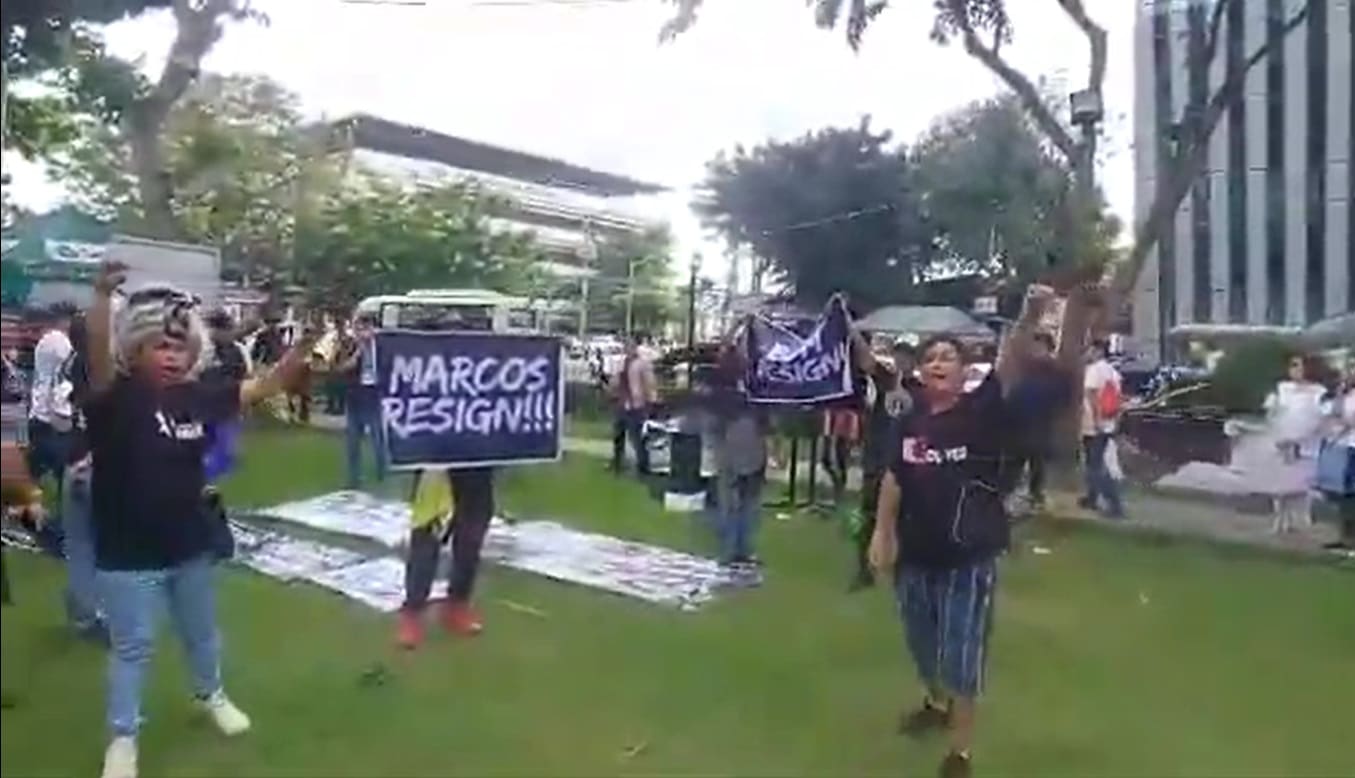 Pro-Duterte rallyists occupy Cebu City's park ahead of Trillion Peso March