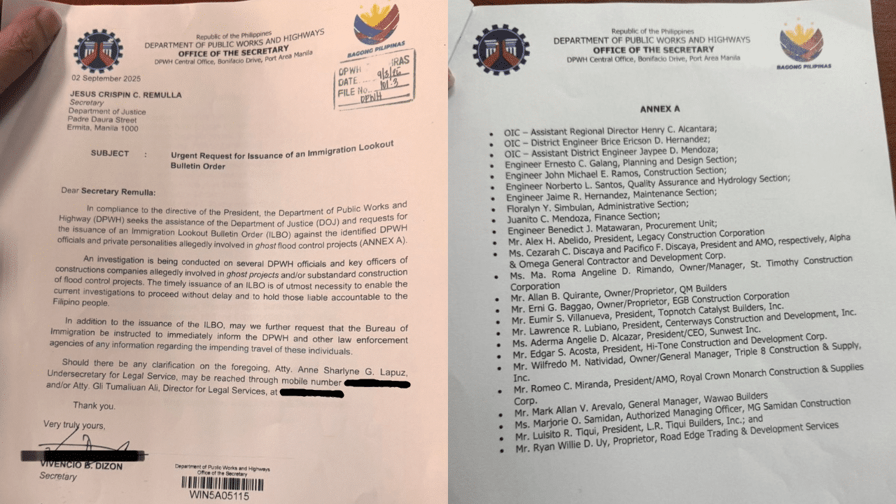 Dizon seeks immigration lookout for 26 in flood control 'anomalies'