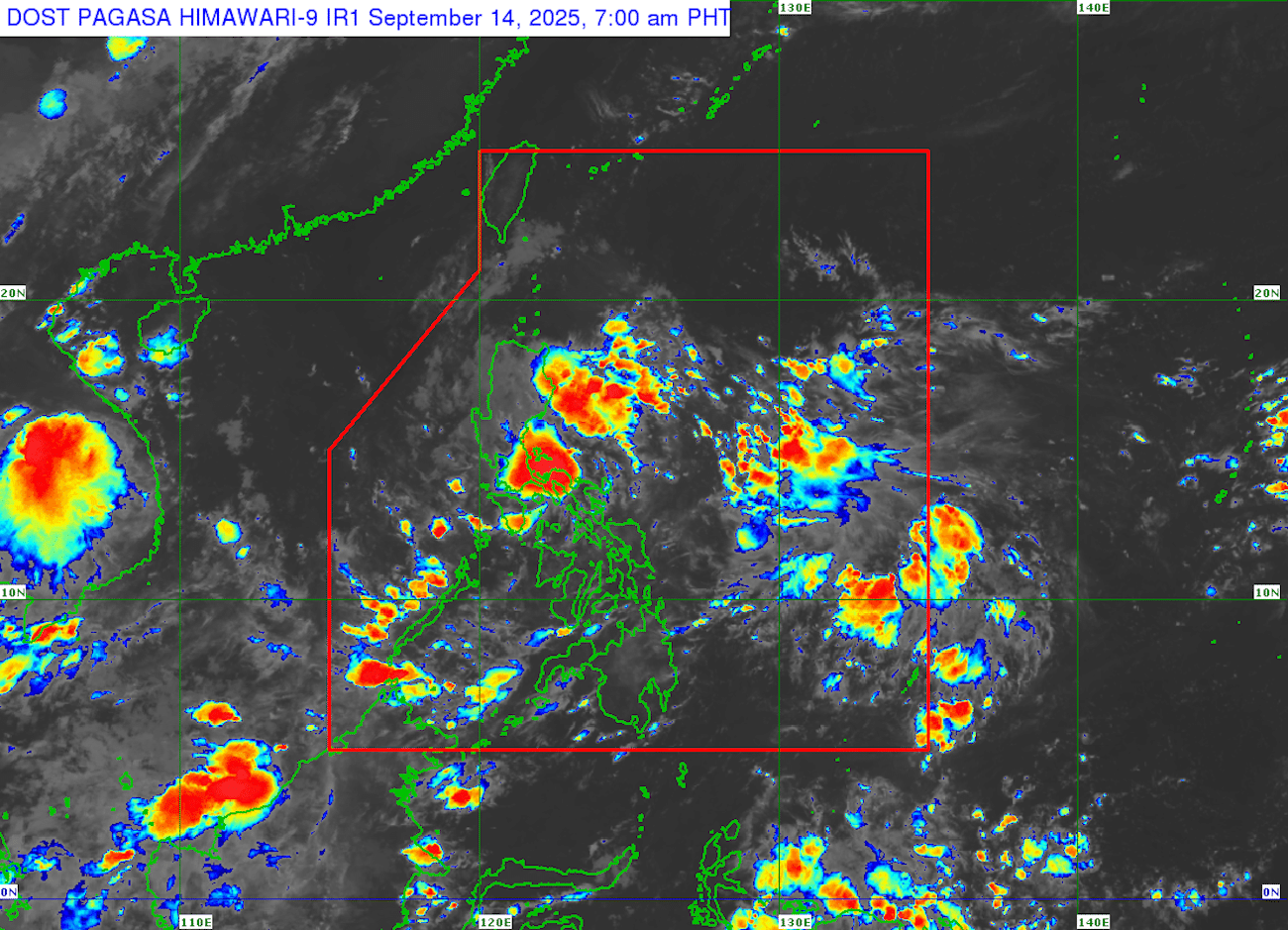 LPA to bring rains across PH on Sunday, Sept. 14
