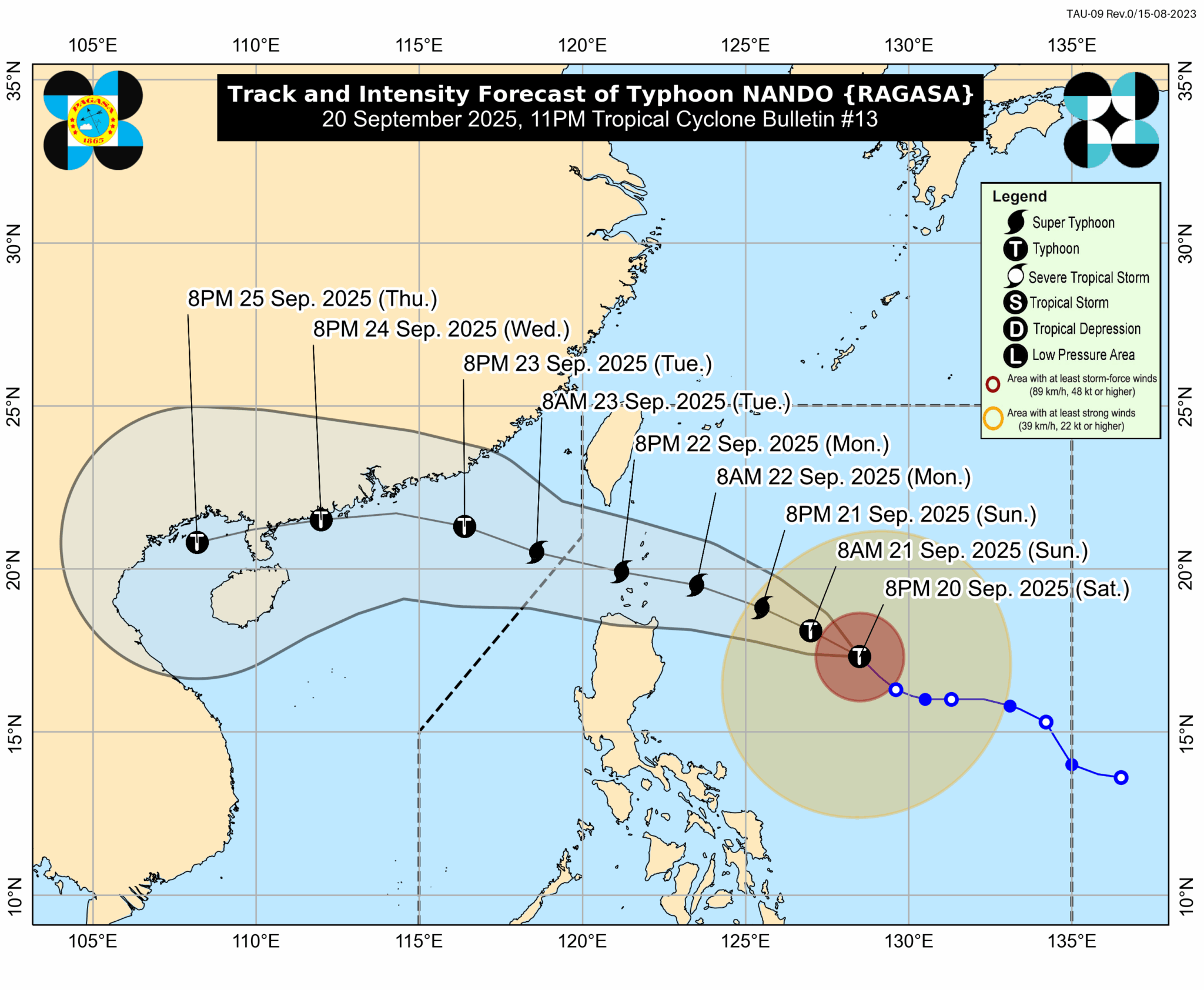 Nando may intensify into super typhoon Sunday, says Pagasa