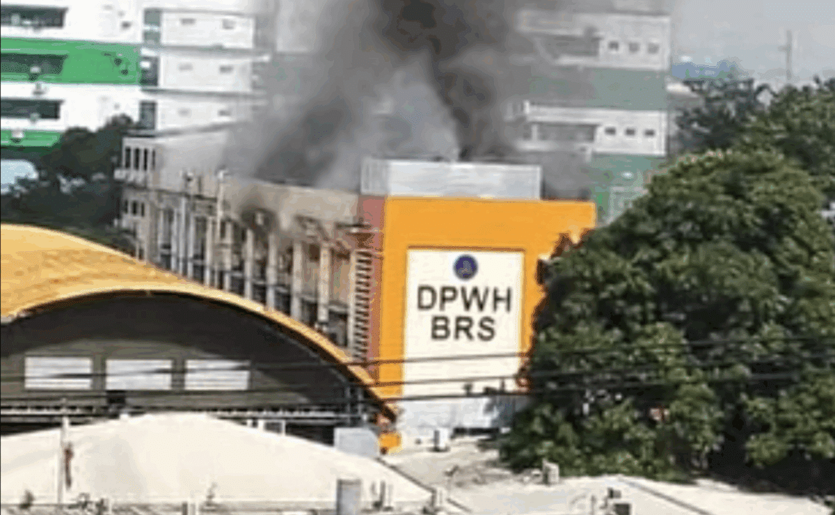 Fire hits DPWH office in Quezon City