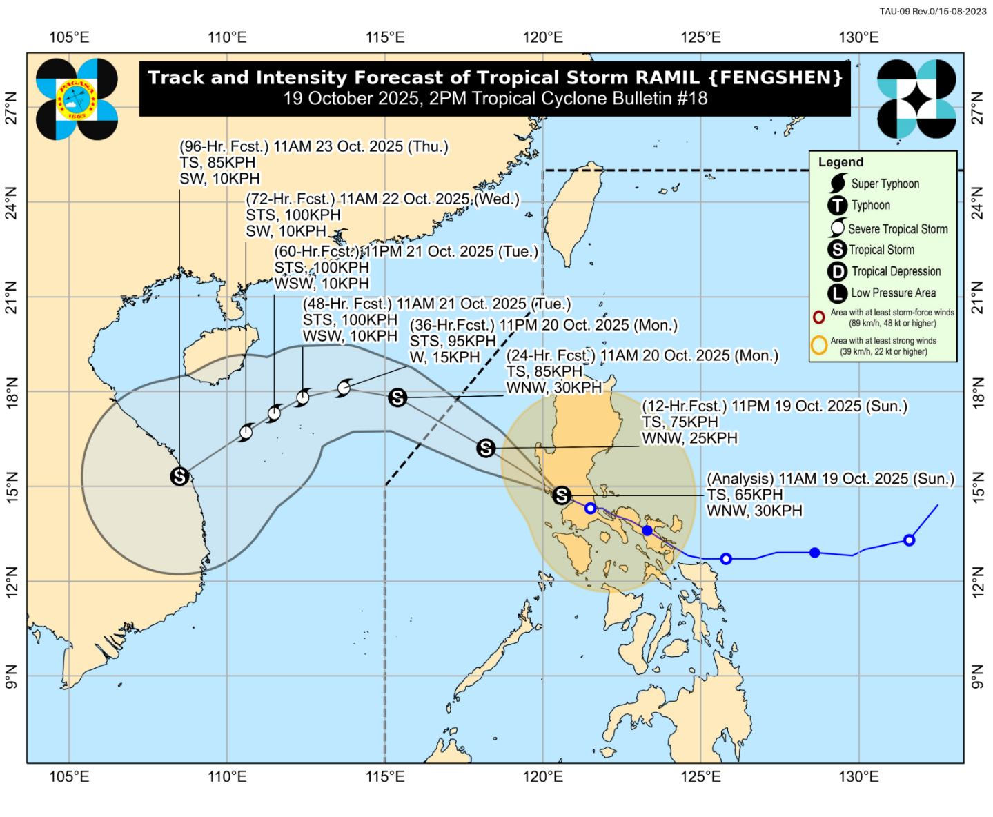 TS Ramil maintains strength; to exit PH landmass late Sunday