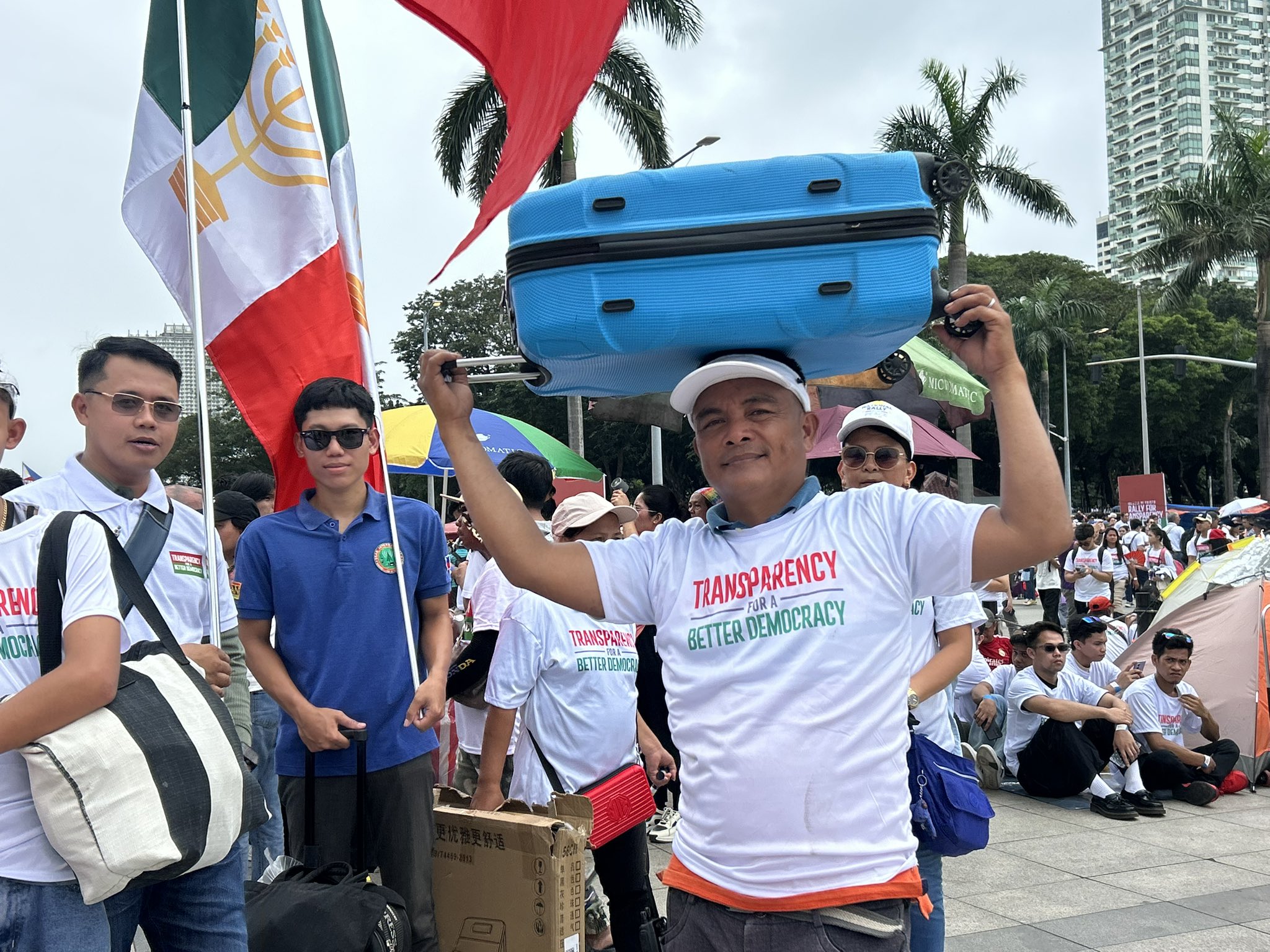 Rains, heavy cop presence irritate attendees on 1st day of INC rally