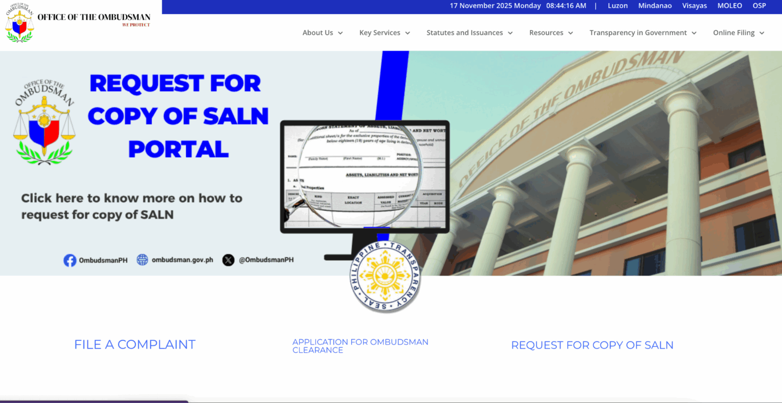 LOOK: Ombudsman bares instructions on how to request SALN