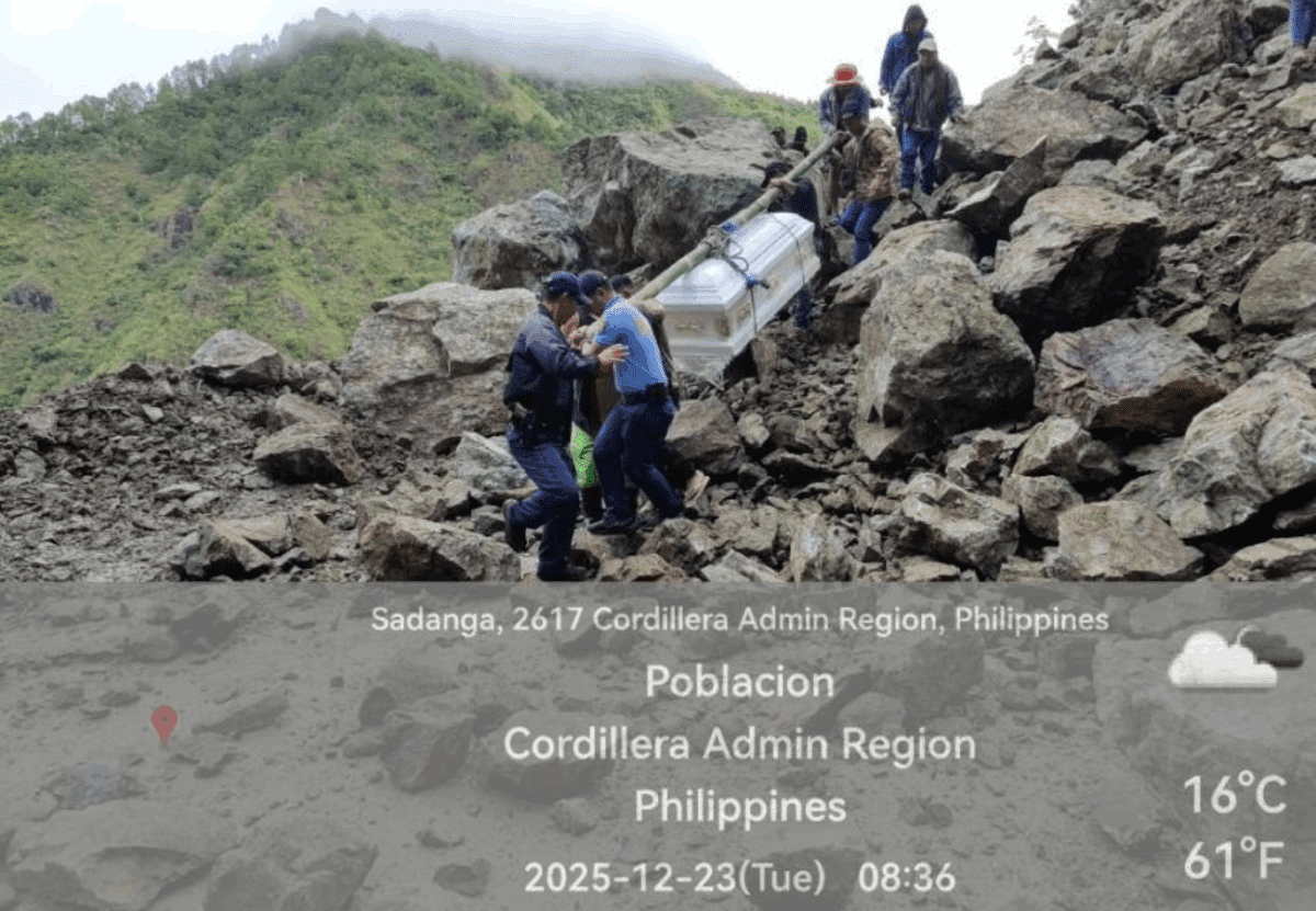 Mountain Province road closed due to limestone rockslides