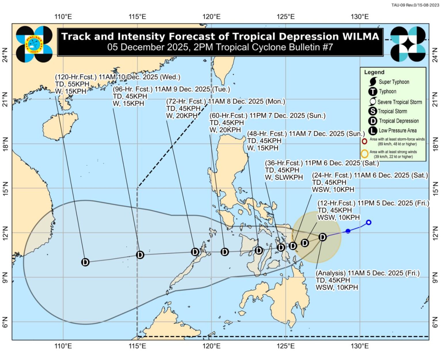 Tropical Depression Wilma slows as it nears PH landmass