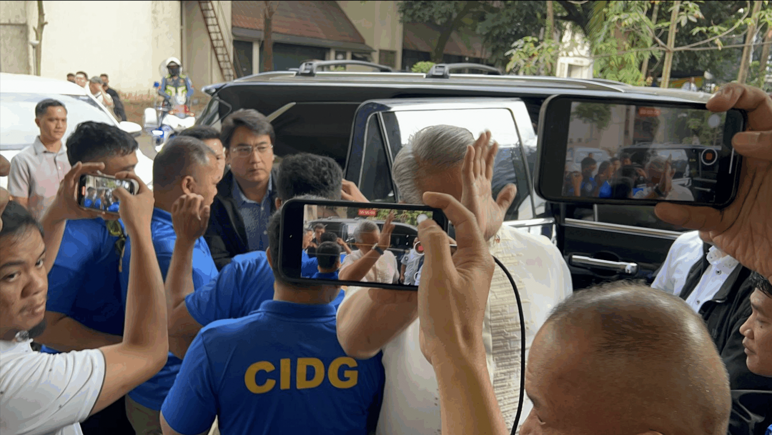 Ex-Senator Bong Revilla arrives at Sandiganbayan for processing