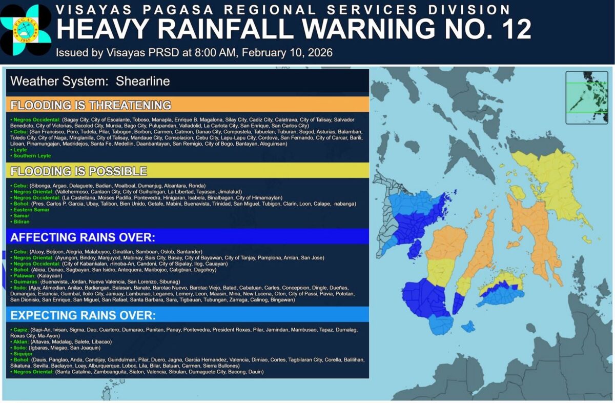 Shear line, amihan to bring heavy rains over Luzon, Visayas