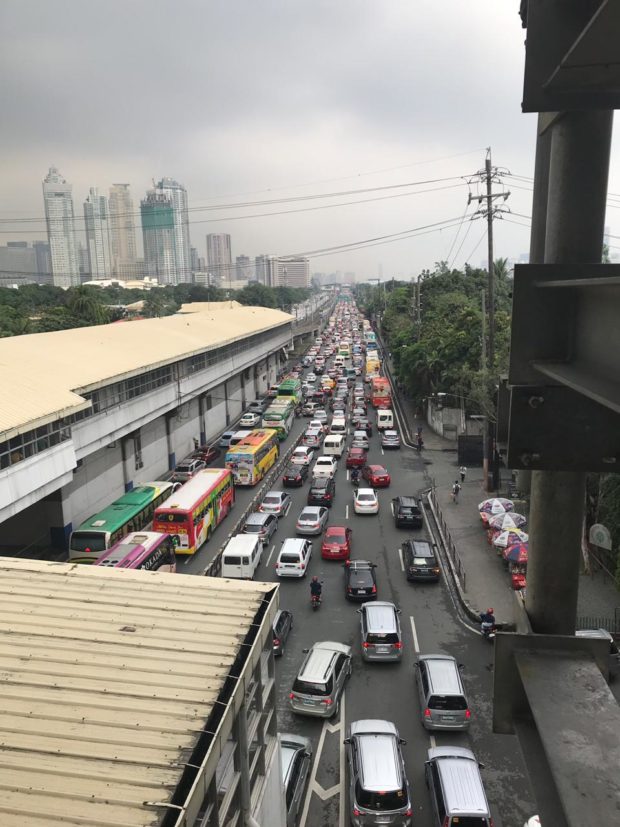LOOK: Edsa’s traffic situation from Magallanes Friday afternoon